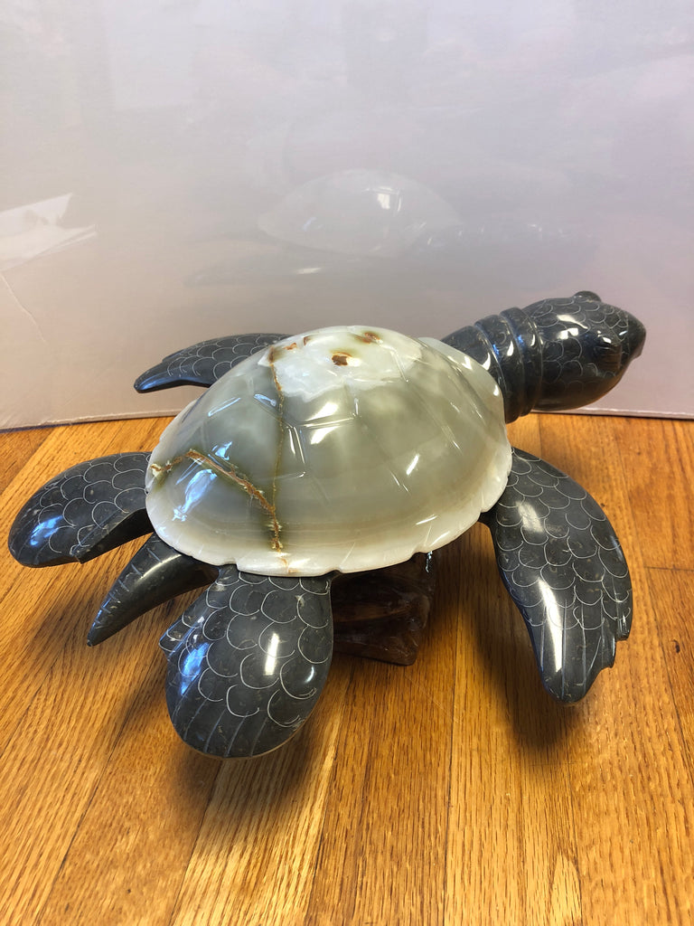 Jumbo Marble Turtle w/ stand by Turtleman Foundation – Windsor Gifts